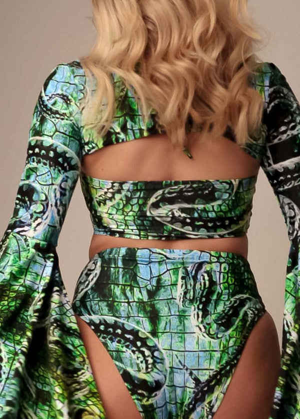 Lime Blonde | Venom Star Keyhole Bandeau Top